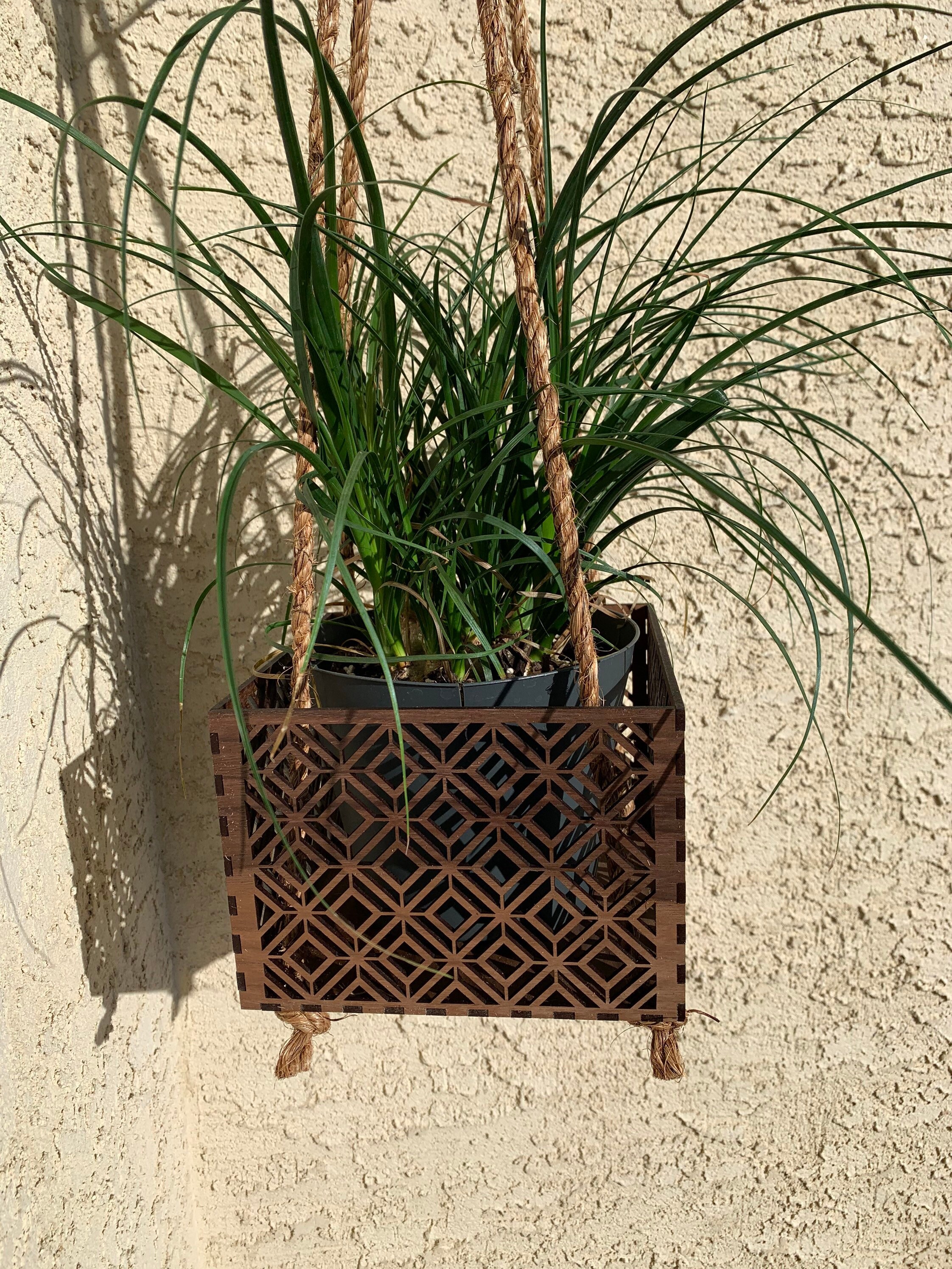 Hanging Planter Box, Indoor Plants, Laser Cut Wood - Etsy
