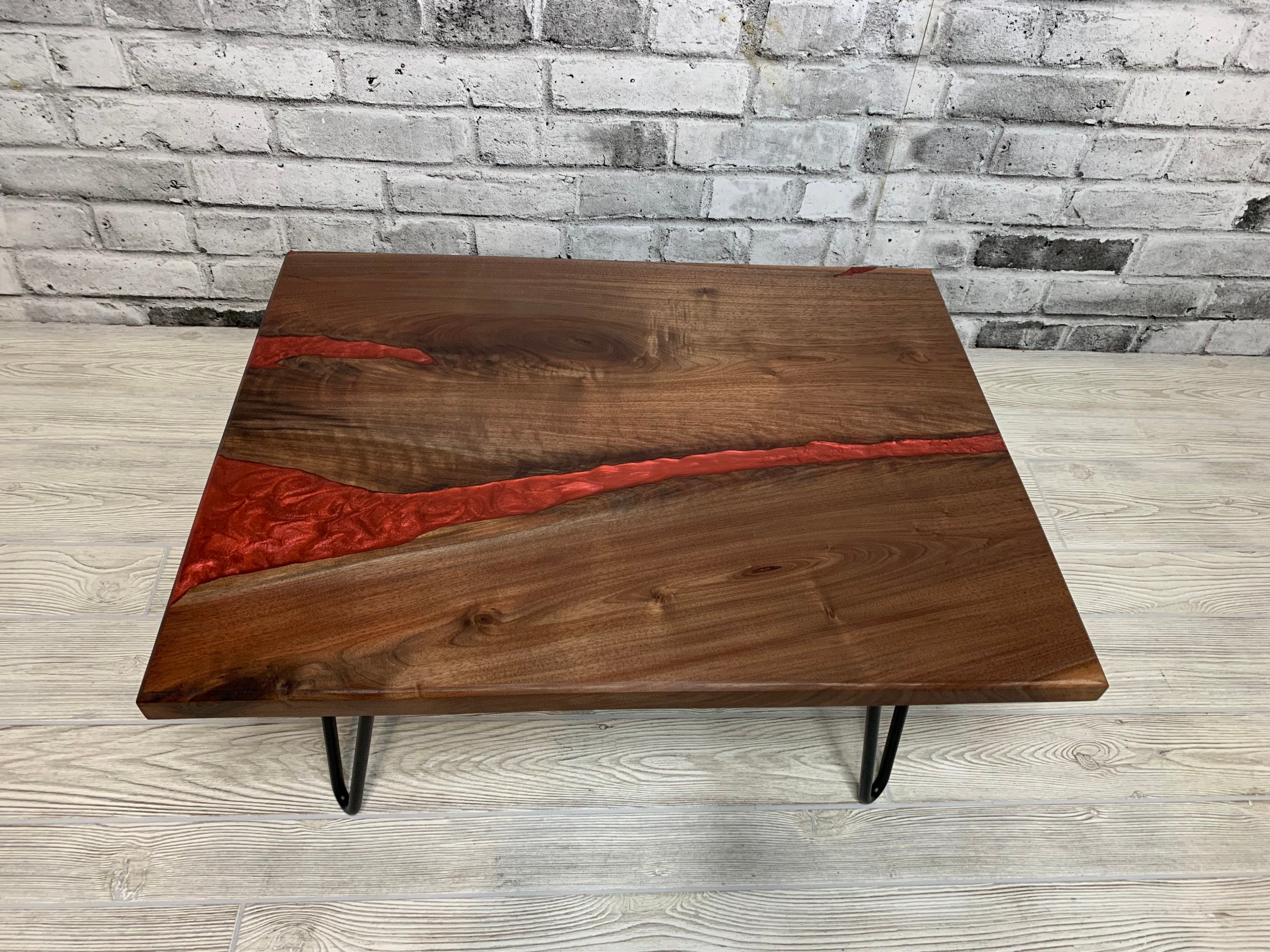 Live Edge Walnut/epoxy Coffee Table | Etsy