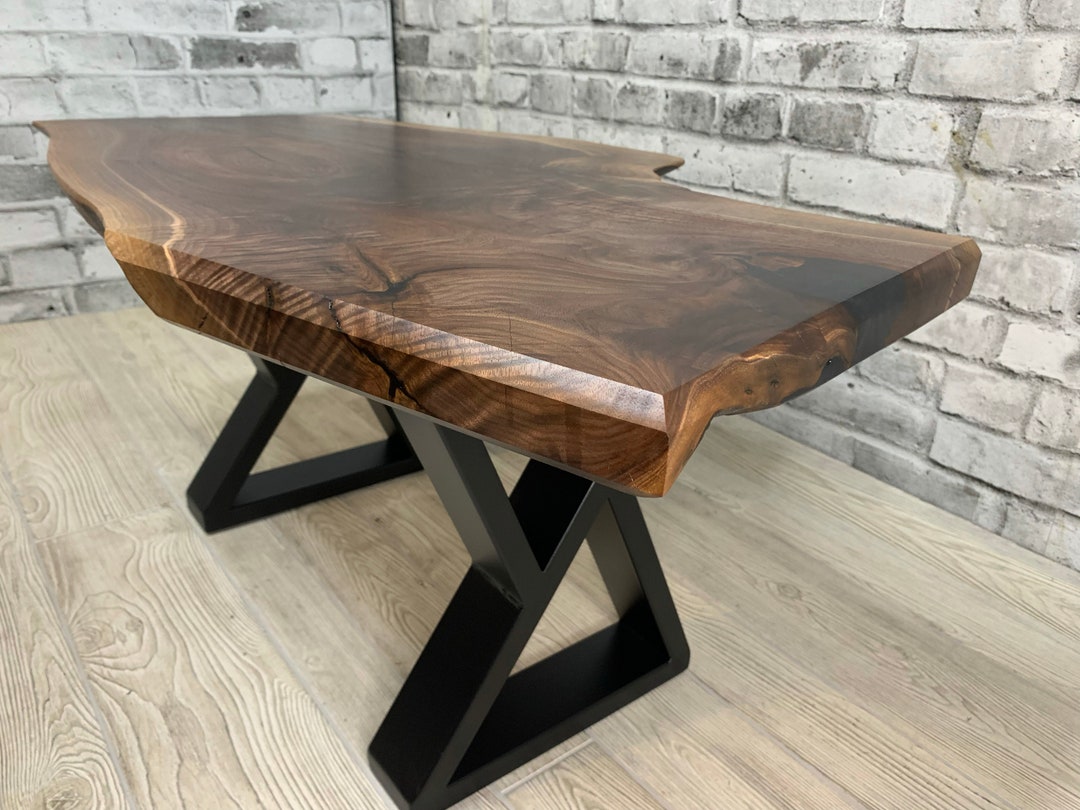 Live Edge Coffee Table, Farmhouse Coffee Table, Rustic Wood Coffee Table, Live Edge Walnut Table ...