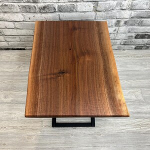 Handcrafted Live Edge Walnut End Table – Rustic Modern Farmhouse Accent ...