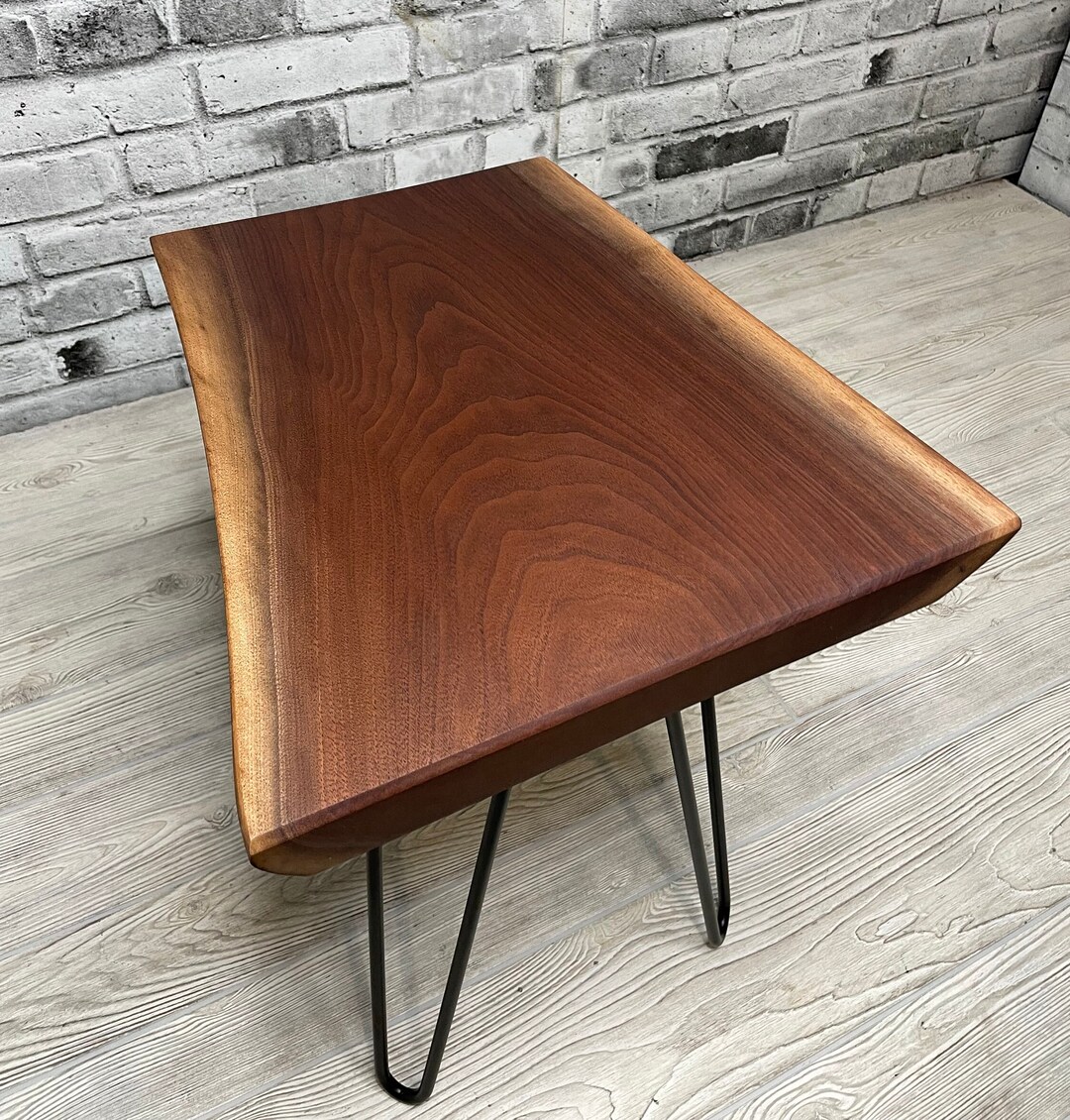 Live Edge End Table Narrow End Table for Living Room Modern End Table ...