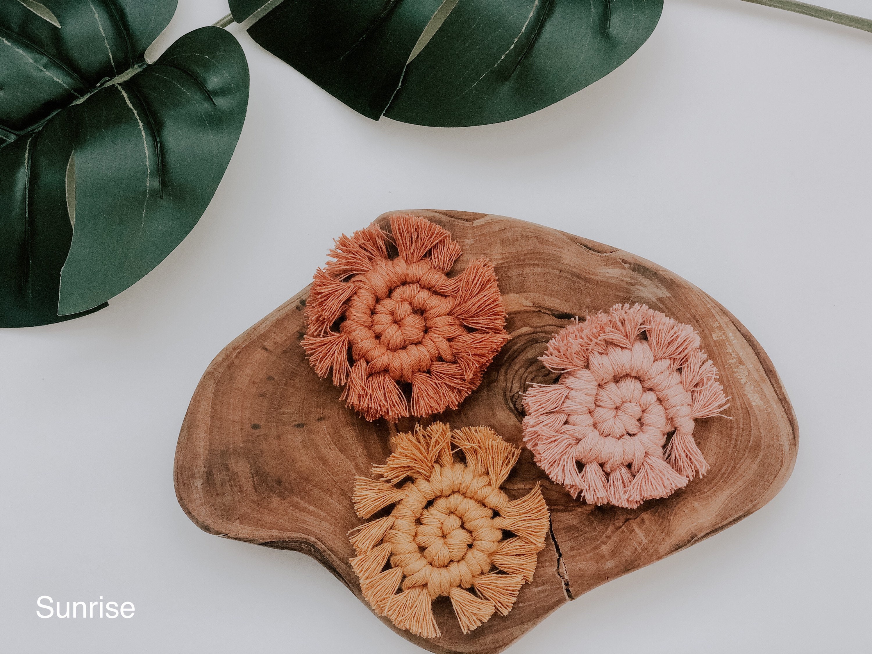 Boho Magnets for Fridge Set of 3 Macrame Magnet Office | Etsy