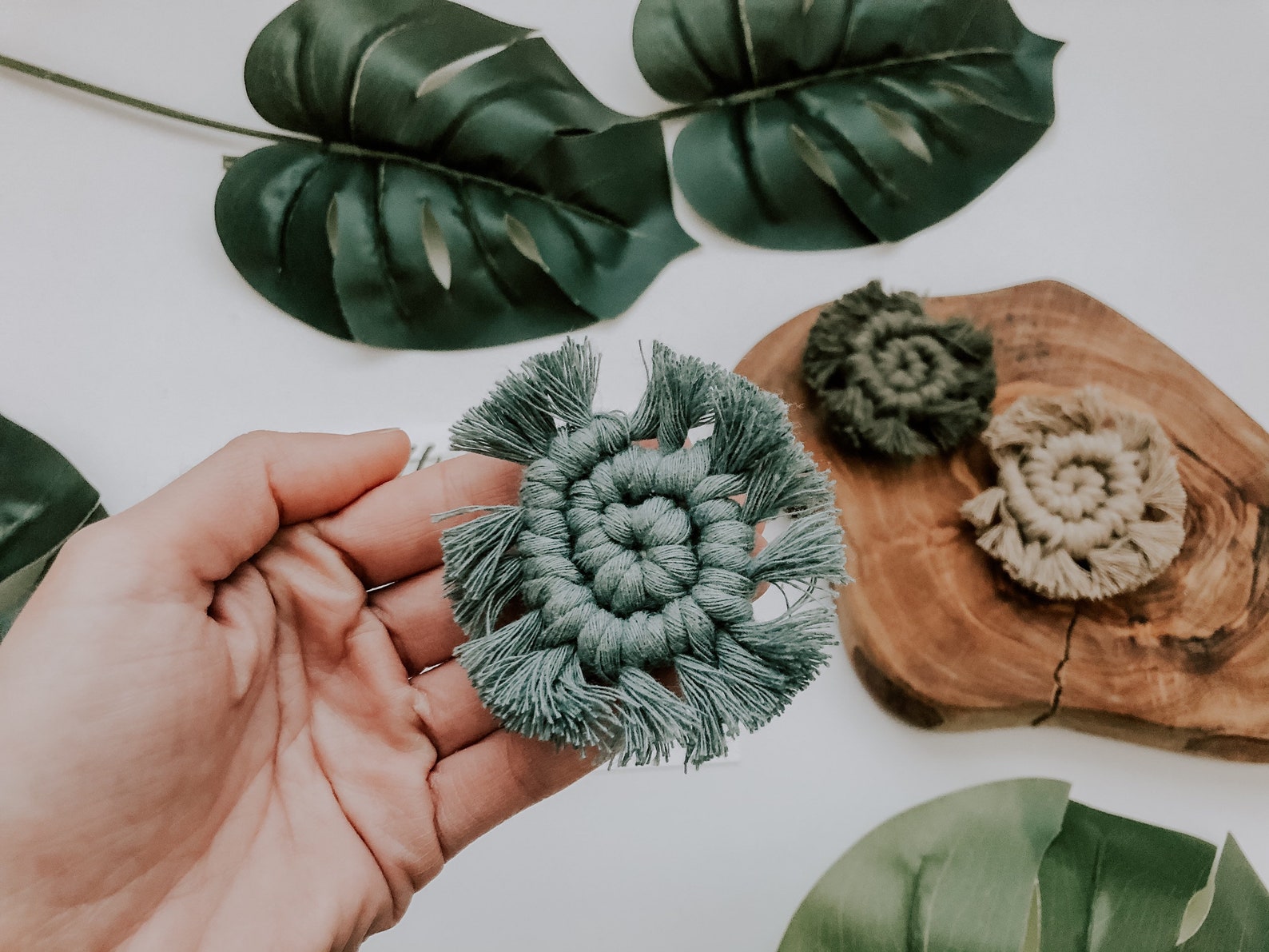 Boho Magnets for Fridge, Set of 3, Macrame Magnet, Office Supplies for ...