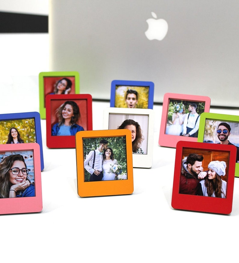 Colorful Family Photo Frames Picture Holder Black Stand Set - Etsy