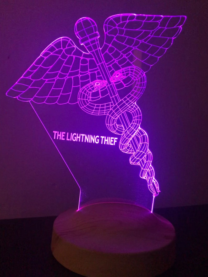 Caduceus Table Lamps Personalized for Doctors, Medical Symbol 3D Led ...