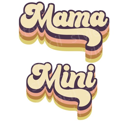 Mama Mini SVG Mama SVG Mama and Me Retro Mama SVG Mama - Etsy