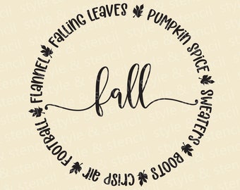 Fall Circle Decal - Etsy