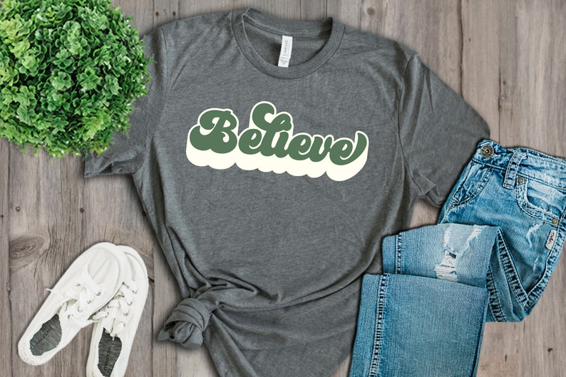 Believe SVG - Christmas SVG - Retro Christmas SVG - Retro Font ...