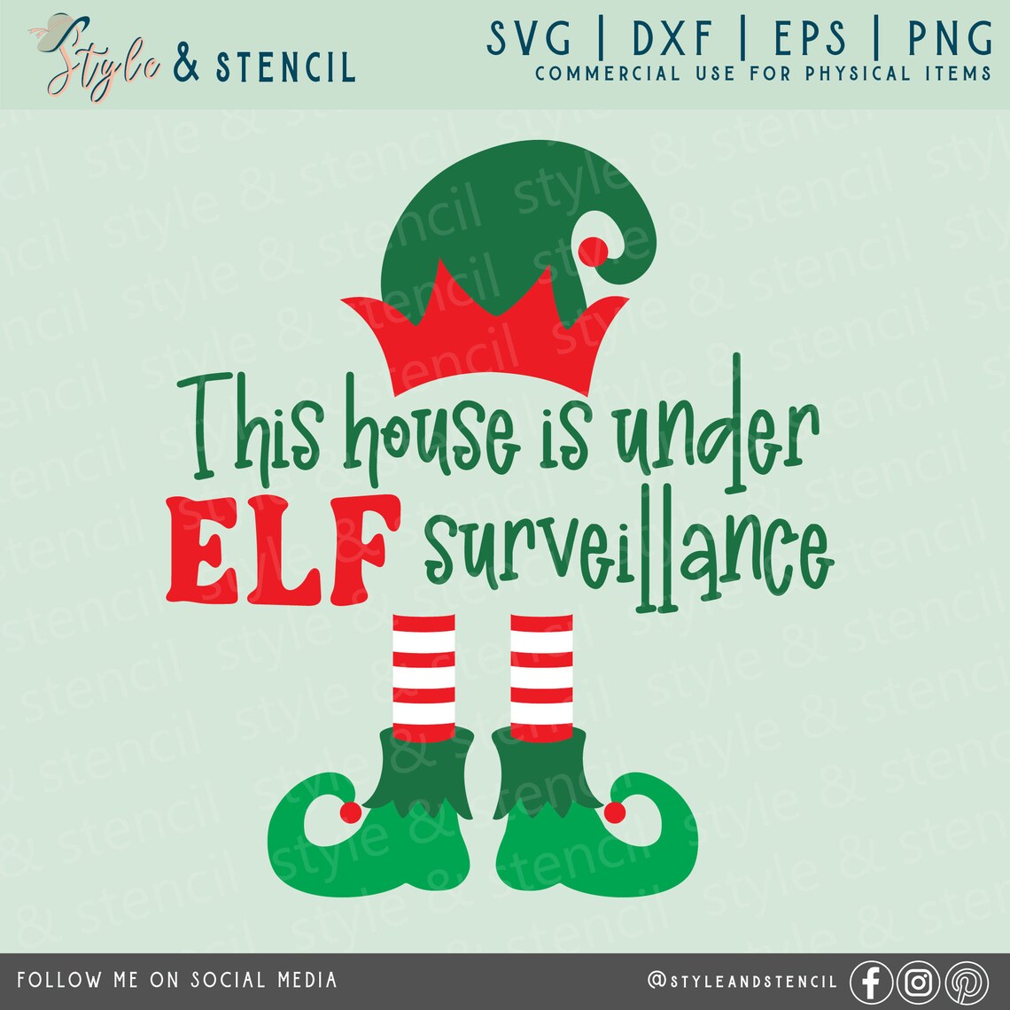 Elf Surveillance SVG Elf Surveillance Elf Hat and Feet SVG - Etsy