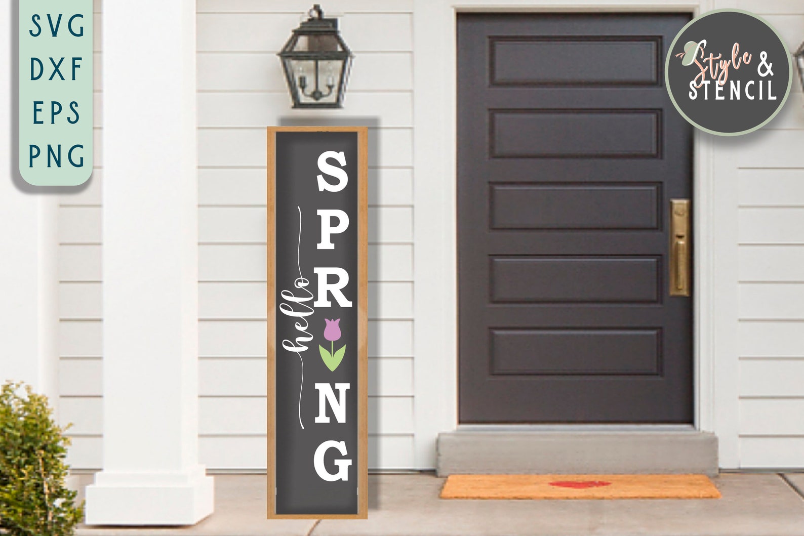 Spring Porch Sign SVG Spring Porch Sign Hello Spring SVG - Etsy