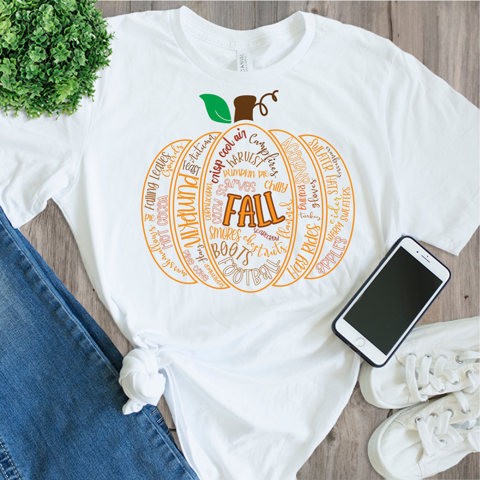 Fall Word Pumpkin SVG Fall Words SVG Fall Word Art Fall - Etsy