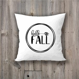 Hello Fall SVG - Fall Circle SVG - Fall Circle Decal - Fall SVG - Fall ...