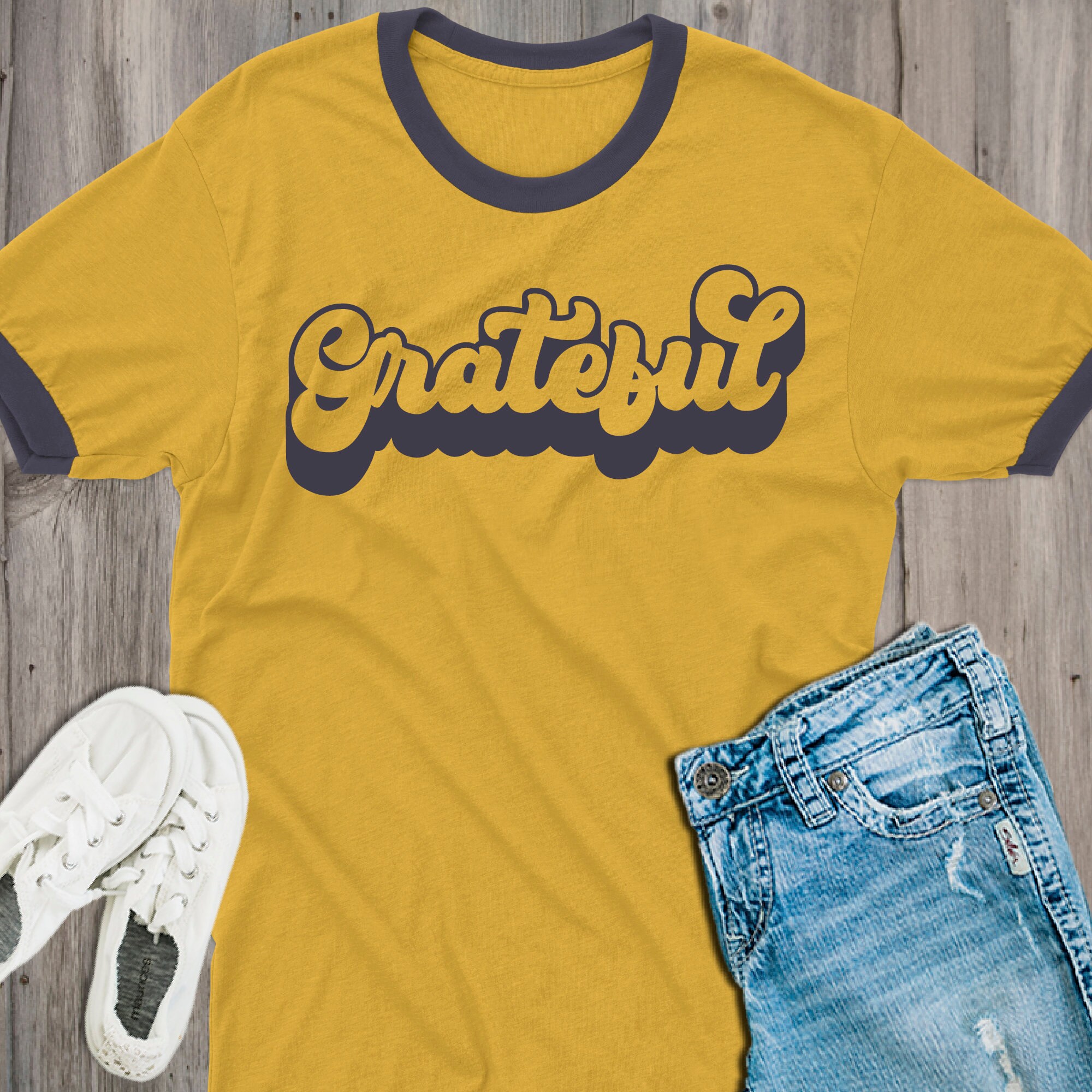 Grateful SVG Retro Font SVG Grateful Thankful Blessed SVG - Etsy