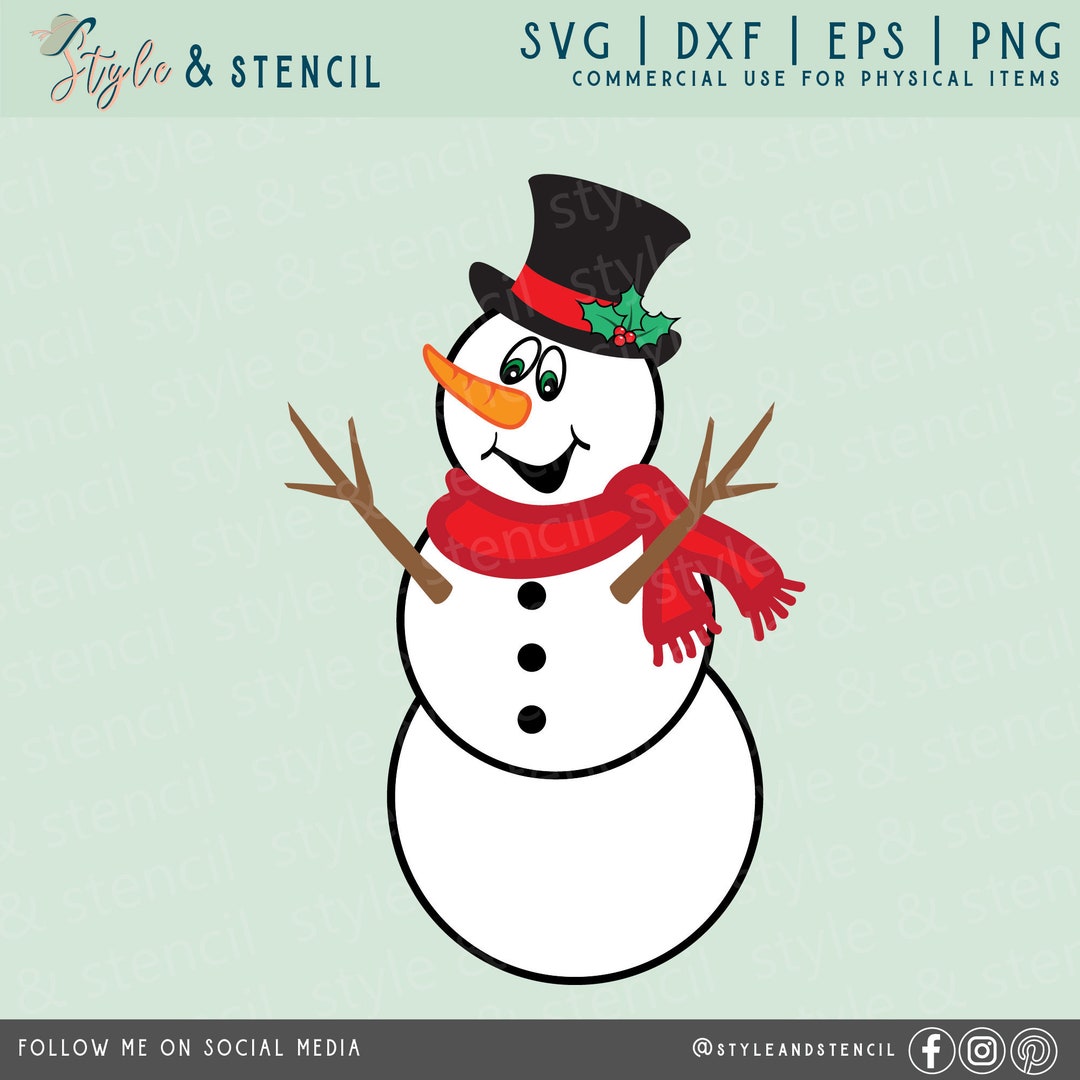 Snowman SVG - Snowman - Snowman Face SVG - Christmas Svg - Snowman ...