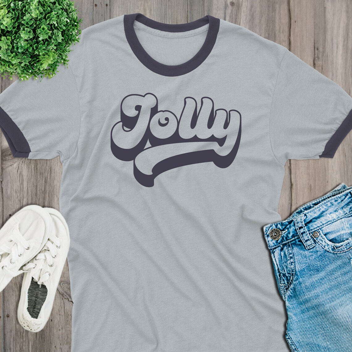 Jolly SVG Christmas SVG Retro Font Jolly Retro | Etsy