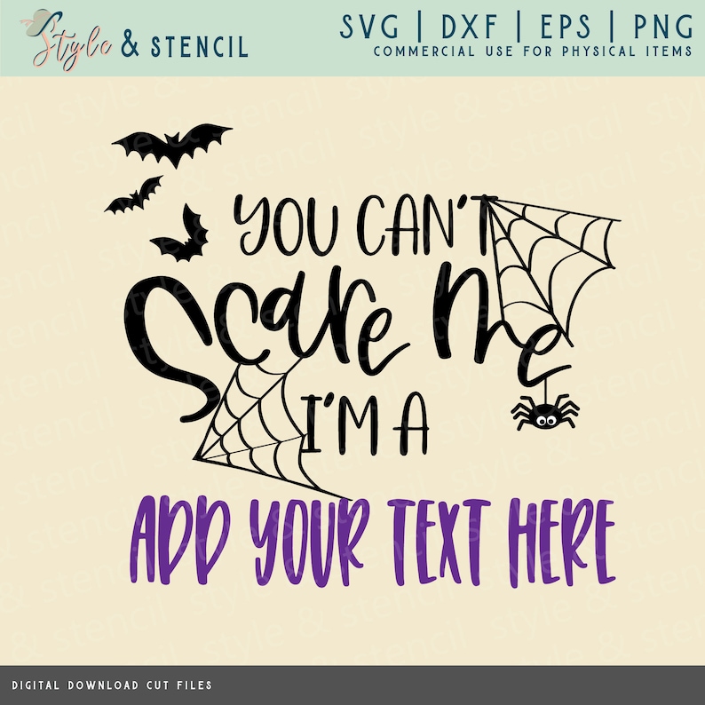 You Can't Scare Me SVG You Can't Scare Me I'm a - Etsy