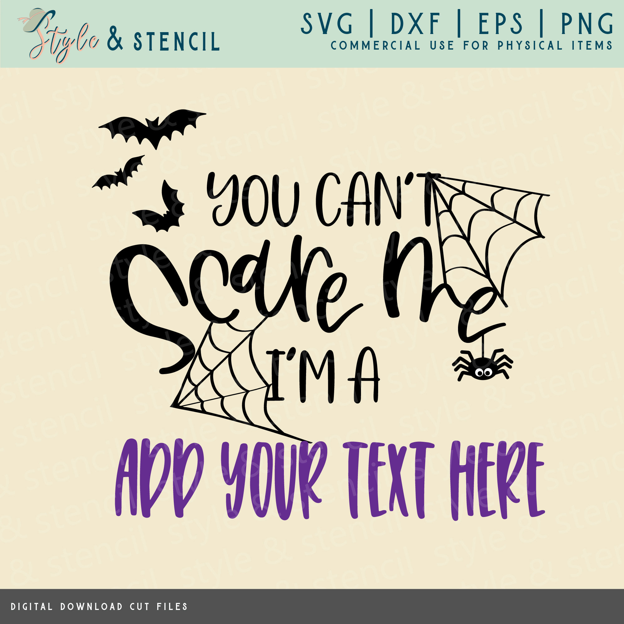 Can't Scare Me Svg - Etsy