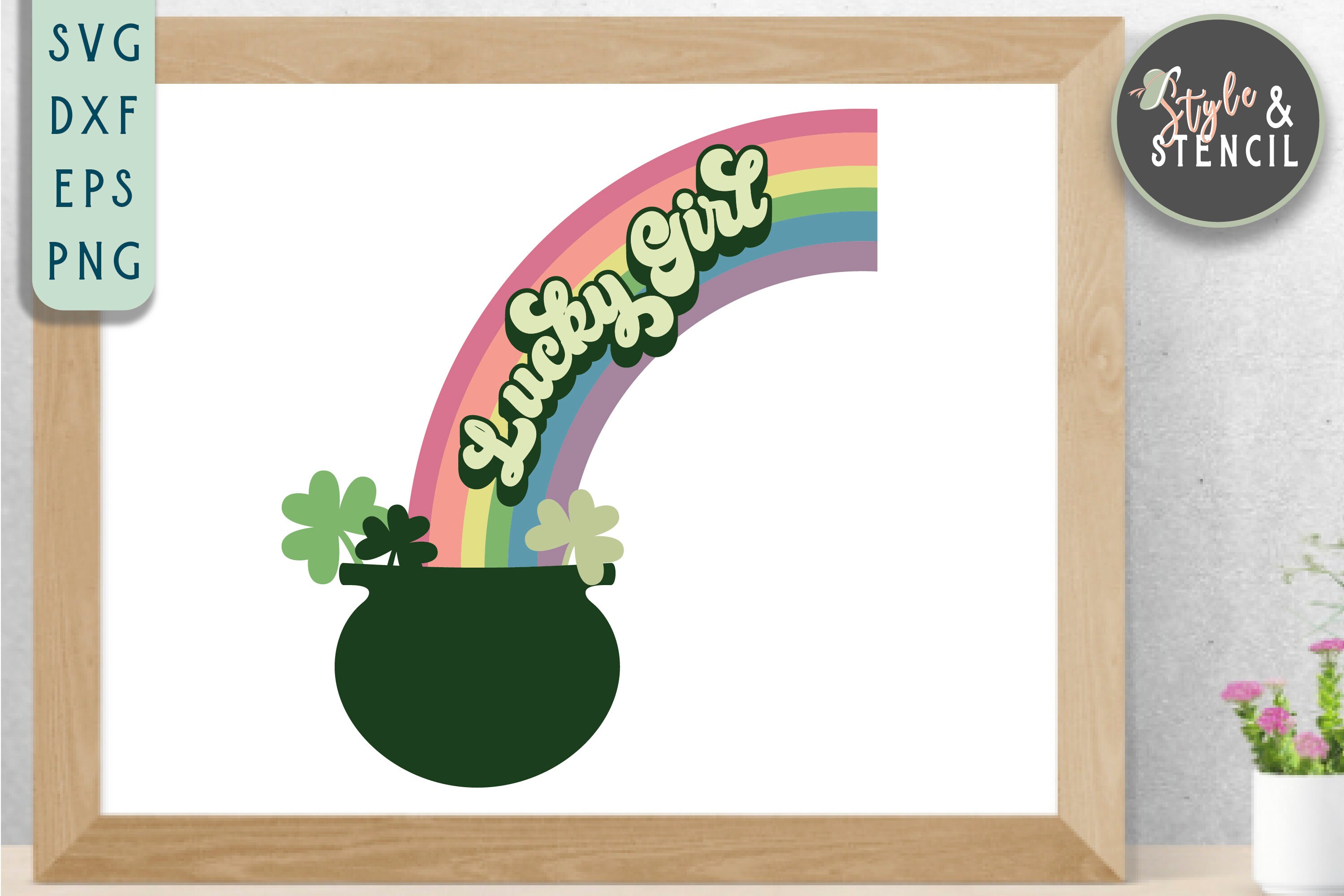 Lucky SVG St Patricks Day SVG St Patricks Day Rainbow SVG | Etsy