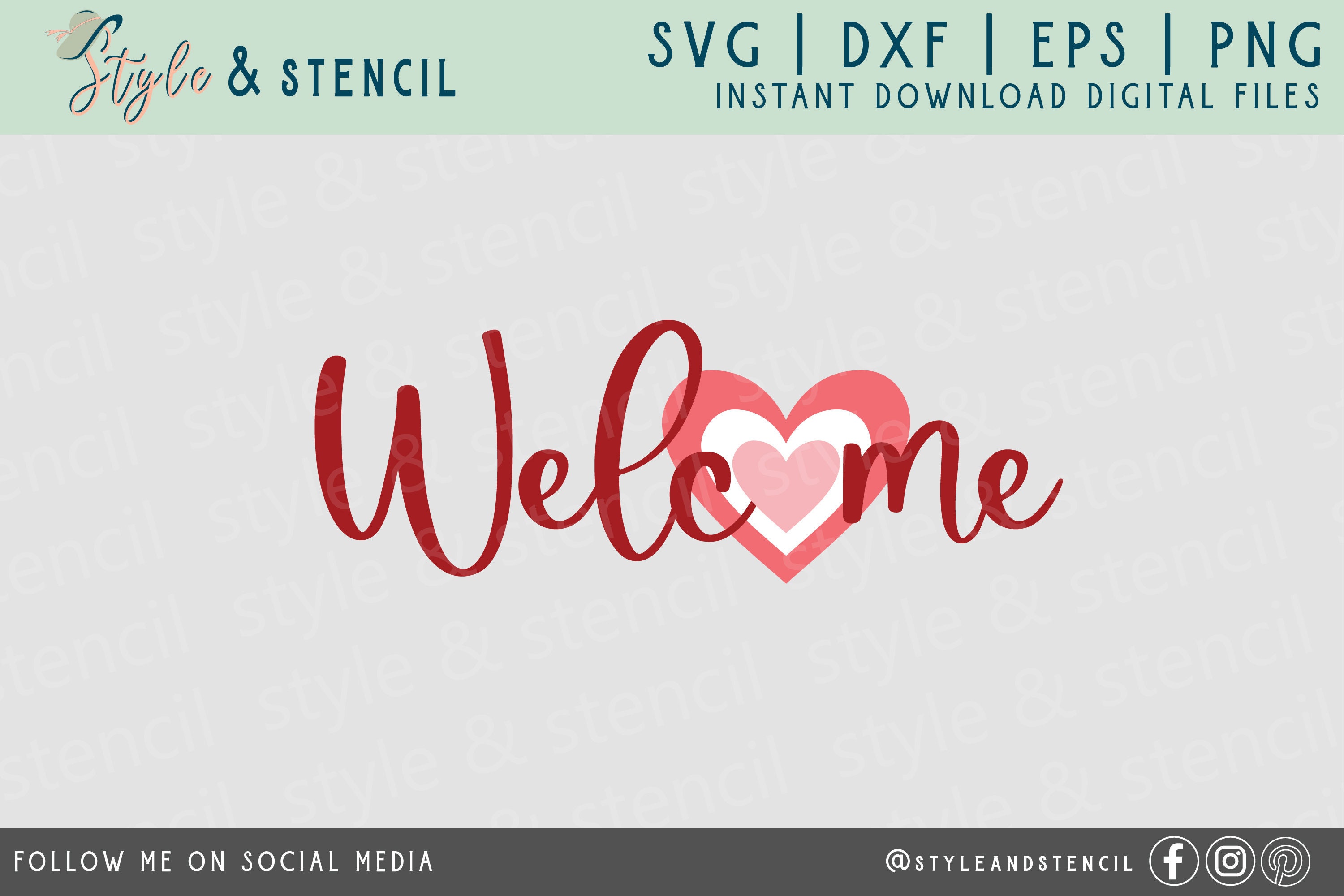 Valentine Sign SVG Valentine Welcome SVG Valentine SVG - Etsy