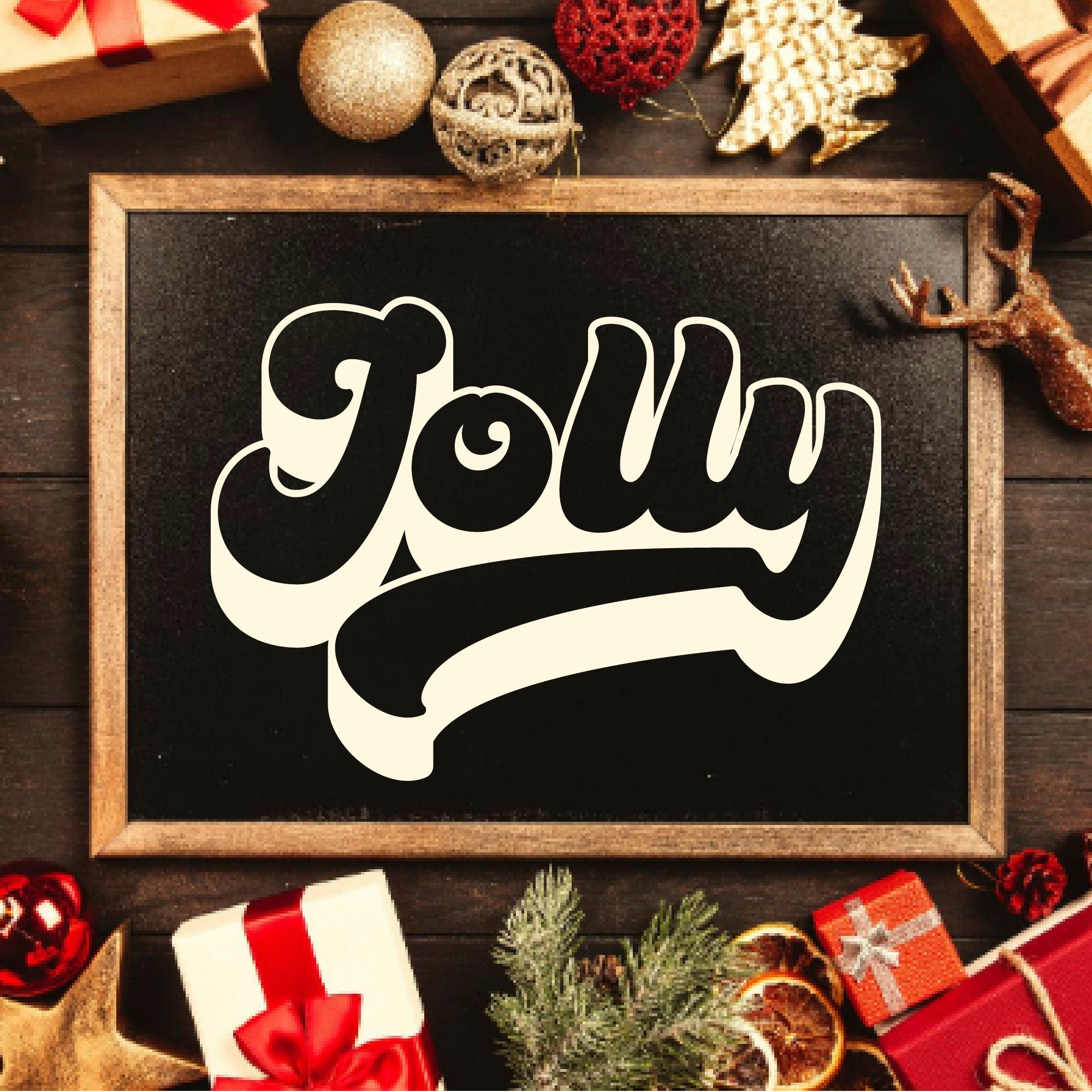 Jolly SVG Christmas SVG Retro Font Jolly Retro - Etsy