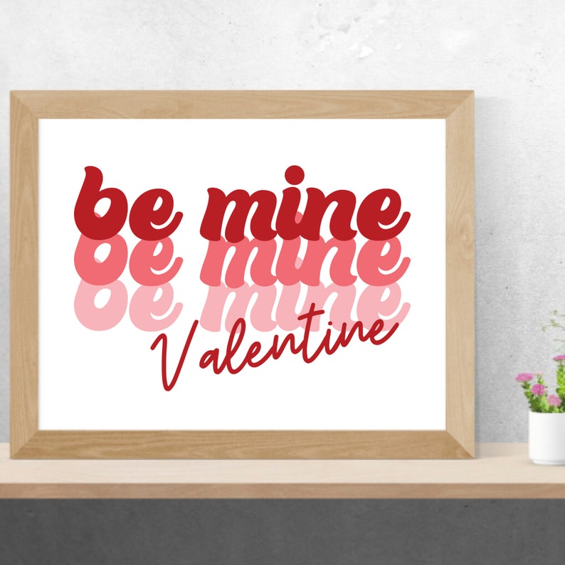 Be Mine SVG Valentine SVG Valentine PNG Retro Valentines - Etsy