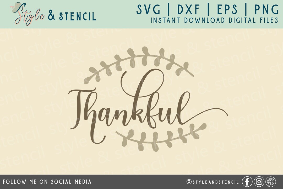 Thankful SVG - Fall SVG - Thankful - Thankful PNG - Fall Sign - Fall ...