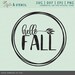 Hello Fall SVG Fall Circle SVG Fall Circle Decal Fall SVG Fall Shirts ...