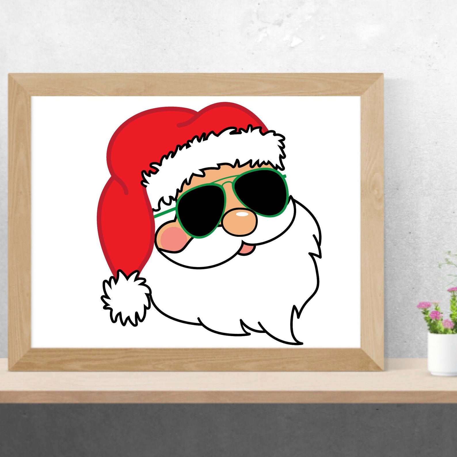 Santa Sunglasses Svg Santa Sunglasses Santa Face SVG - Etsy