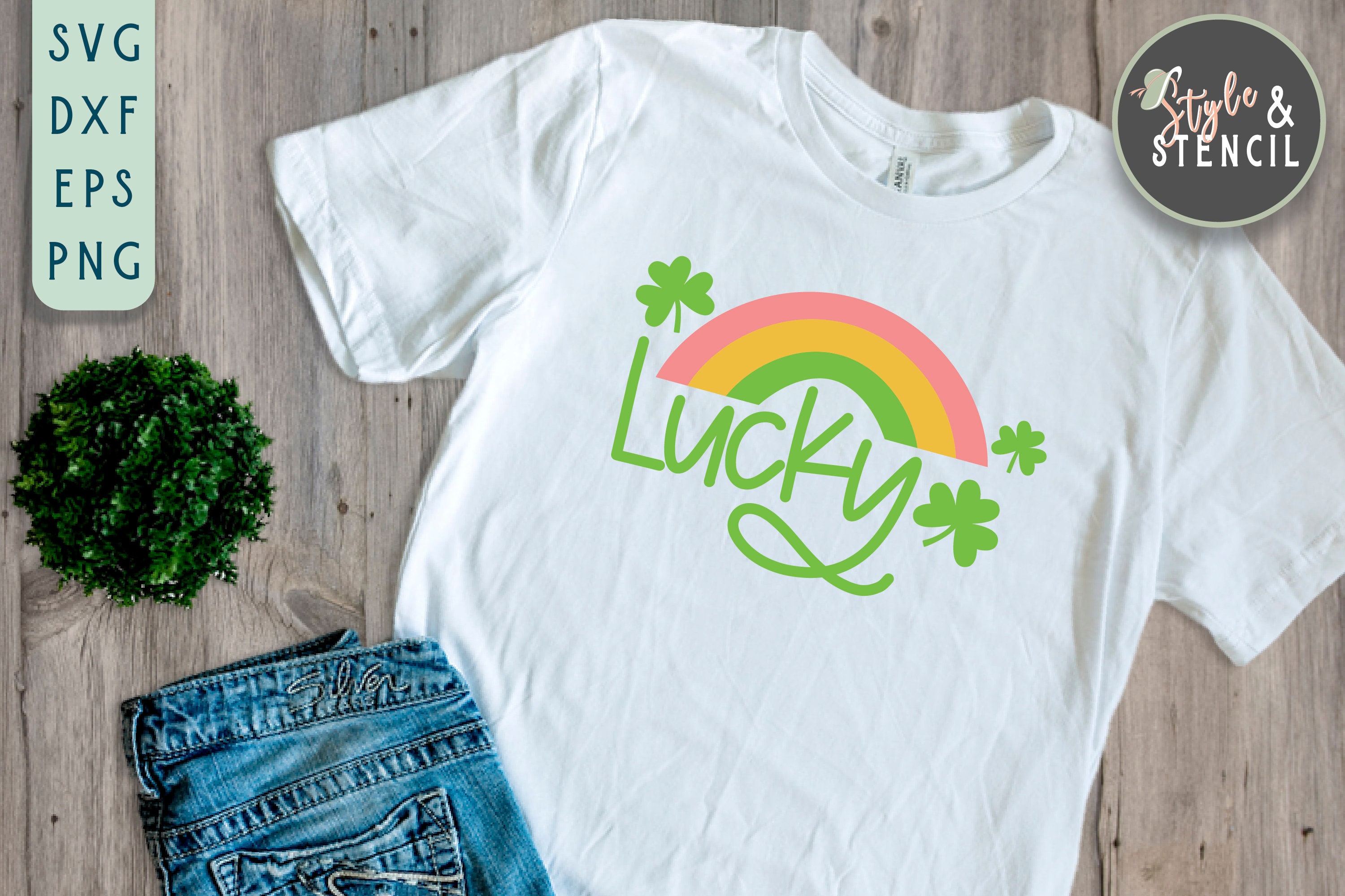 Lucky SVG St Patricks Day SVG St Patricks Day Rainbow SVG | Etsy