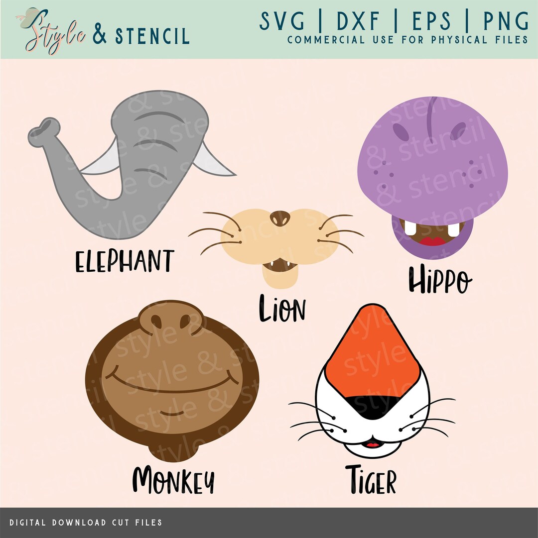 Animal Face Mask SVG - Animal Face Mask - Animal Face Mask Adult ...