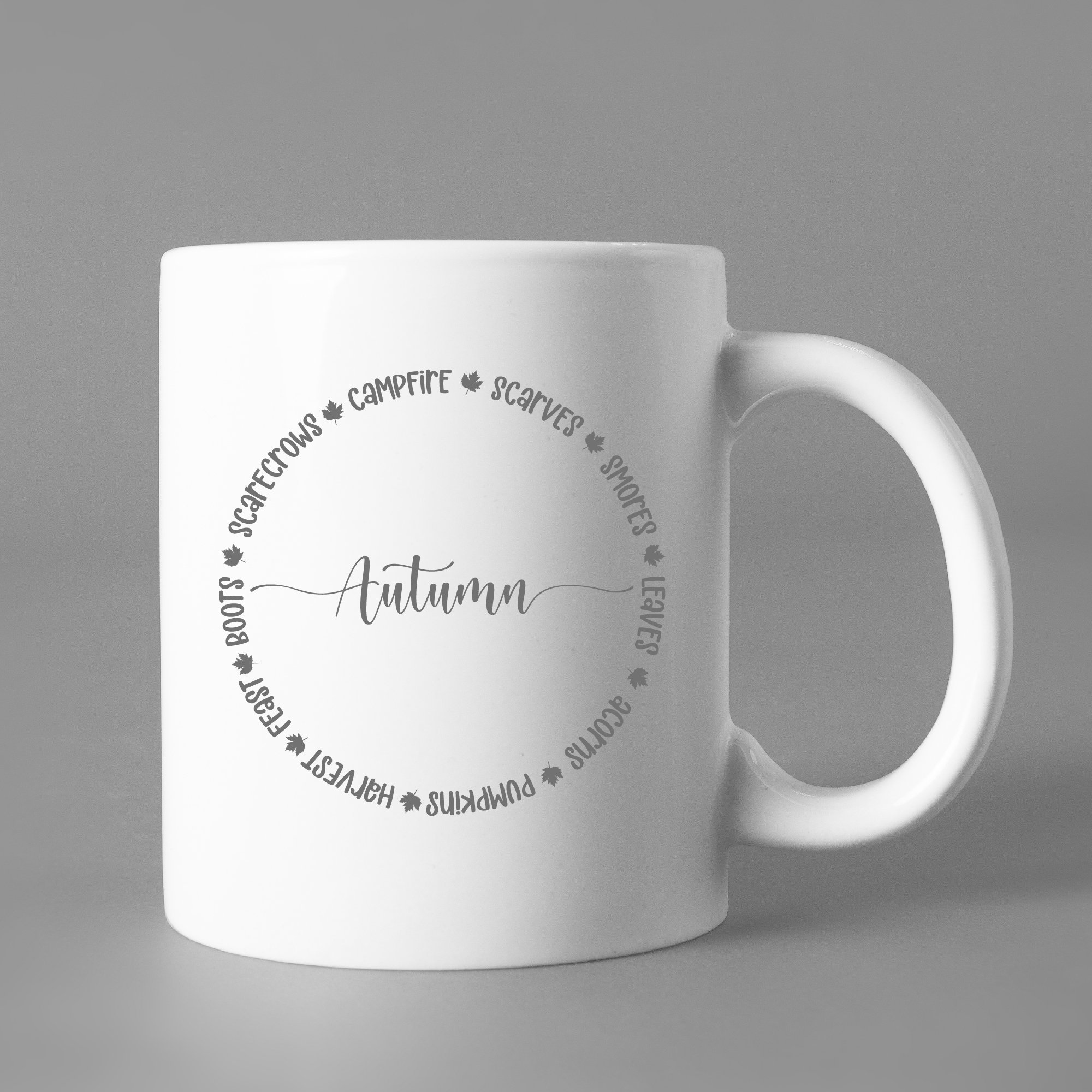 Autumn Circle SVG Fall Circle SVG Fall Circle Decal Fall - Etsy