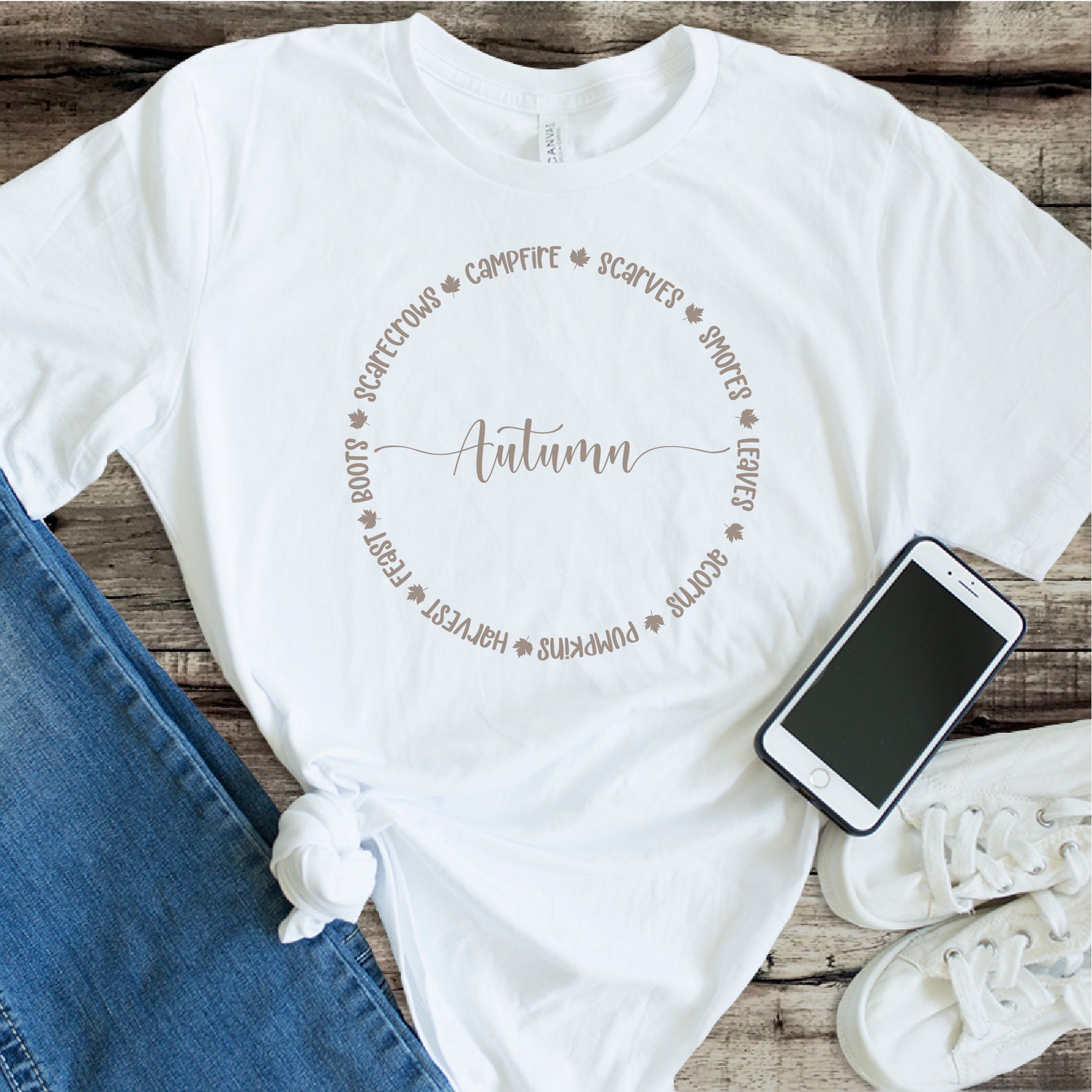 Autumn Circle SVG Fall Circle SVG Fall Circle Decal Fall - Etsy