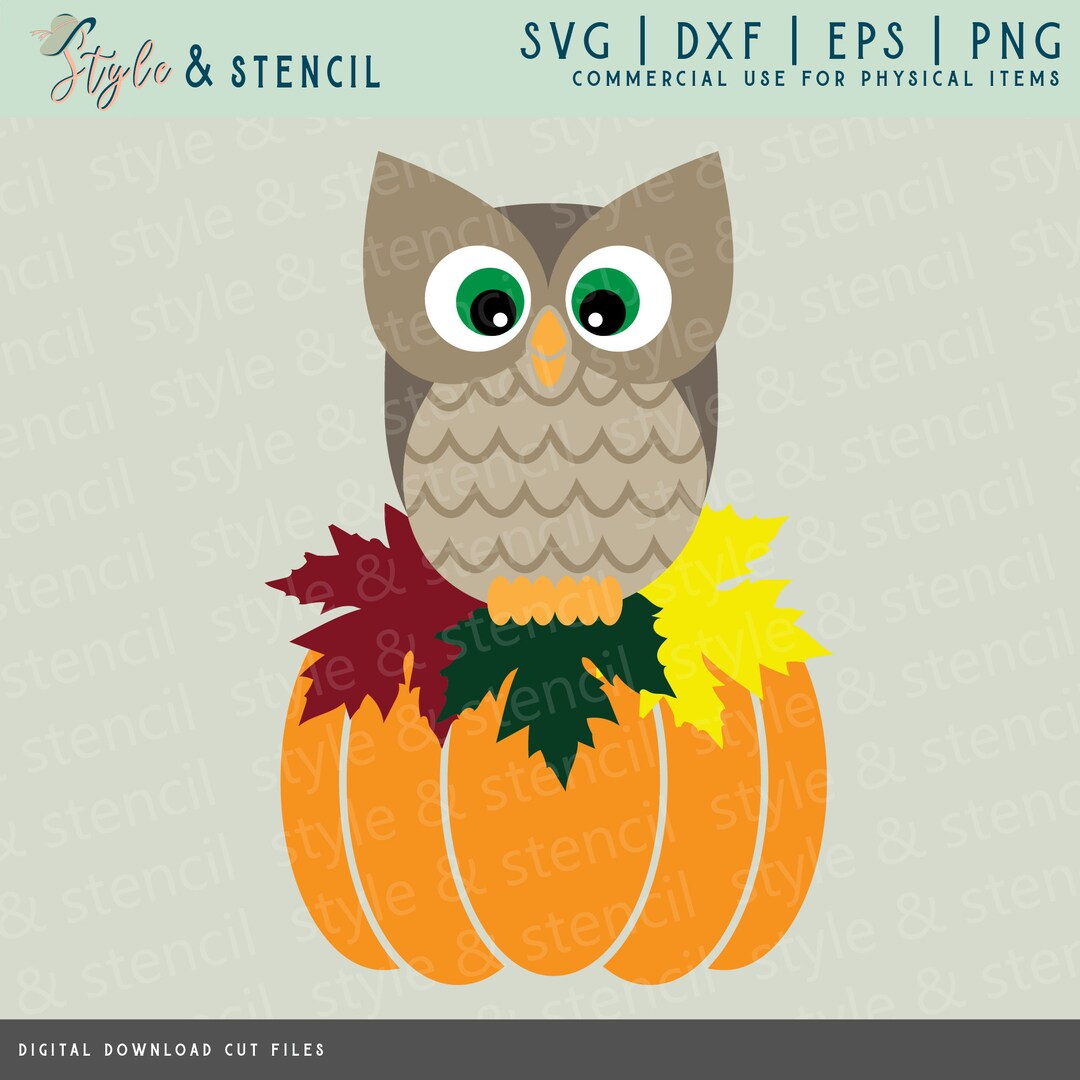 Fall Owl SVG - Fall SVG - Owl Svg - Fall Decor - Fall Owl Decor - Fall ...