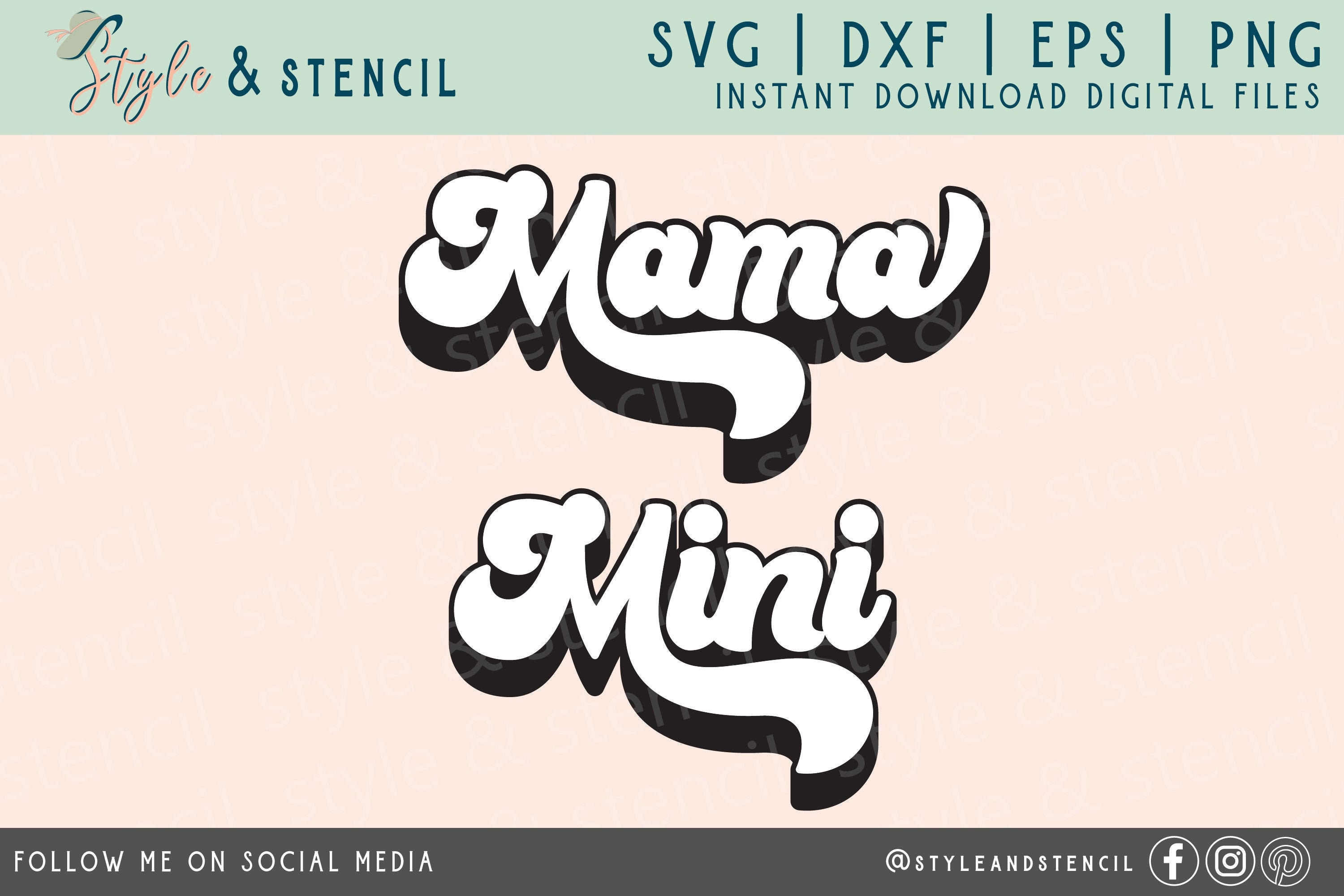Mama Mini SVG Mama SVG Mama and Me Retro Mama SVG Mama - Etsy