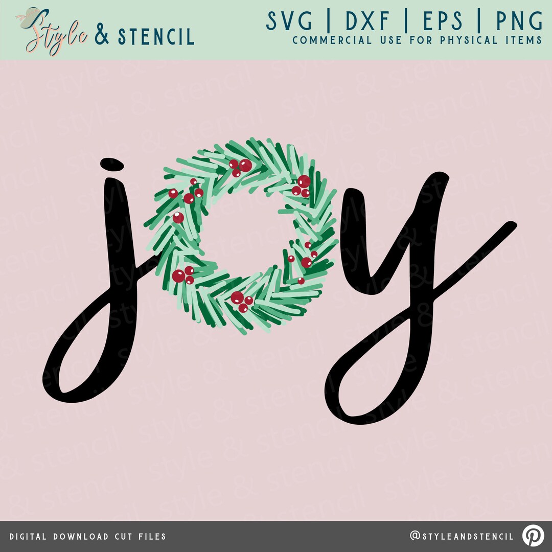 Joy SVG - Christmas SVG - Joy - Merry Christmas SVG - Joy Sign ...