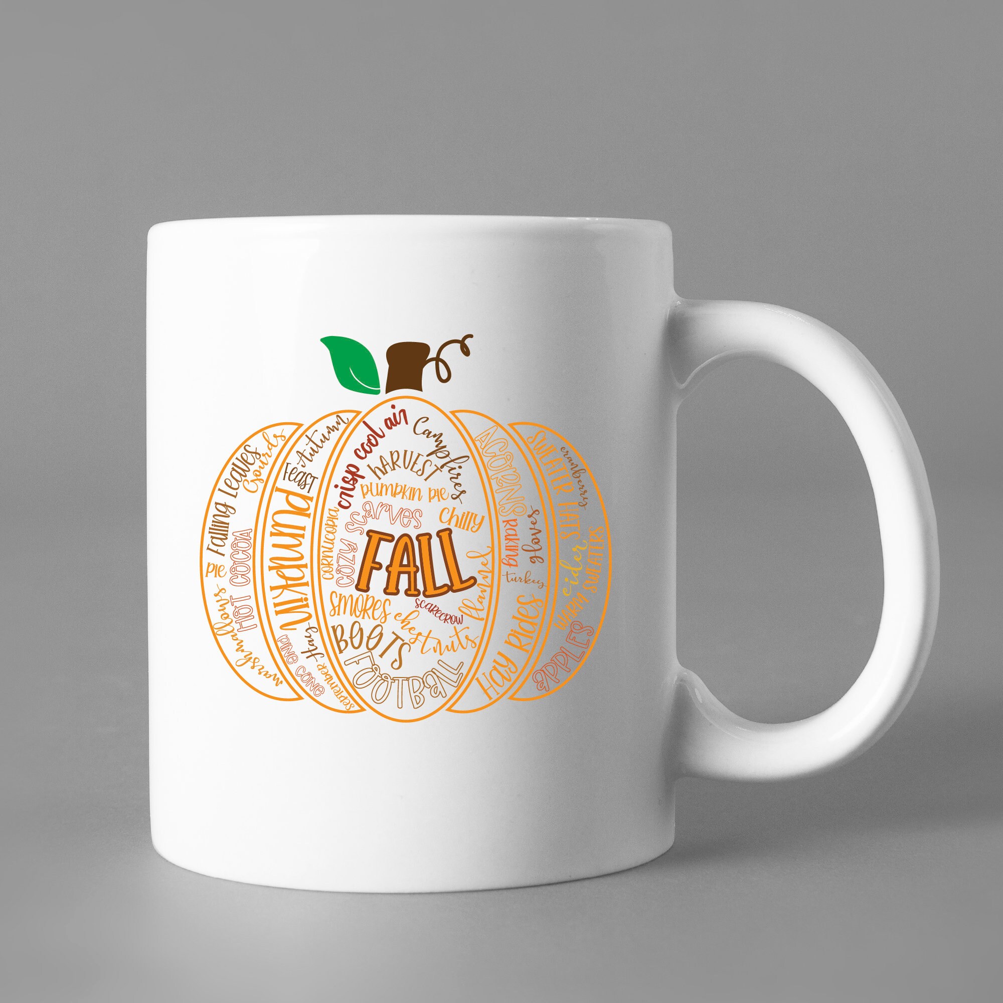 Fall Word Pumpkin SVG Fall Words SVG Fall Word Art Fall - Etsy