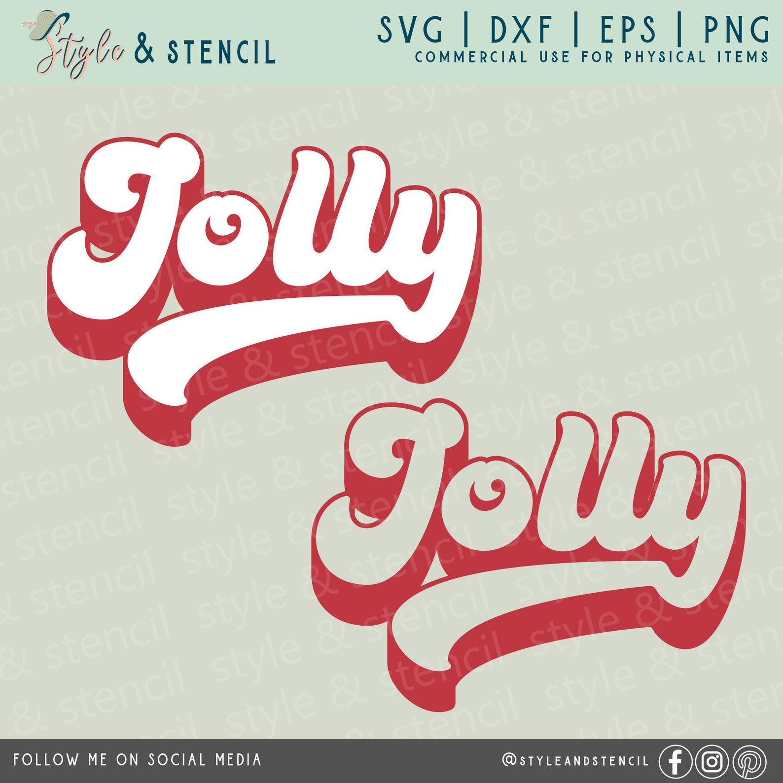 Jolly SVG Christmas SVG Retro Font Jolly Retro - Etsy