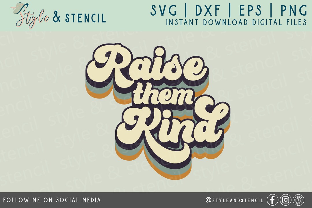 Raise Them Kind Retro Font SVG – Digital Download - Etsy