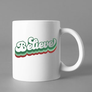 Believe SVG - Christmas SVG - Retro Christmas SVG - Retro Font ...