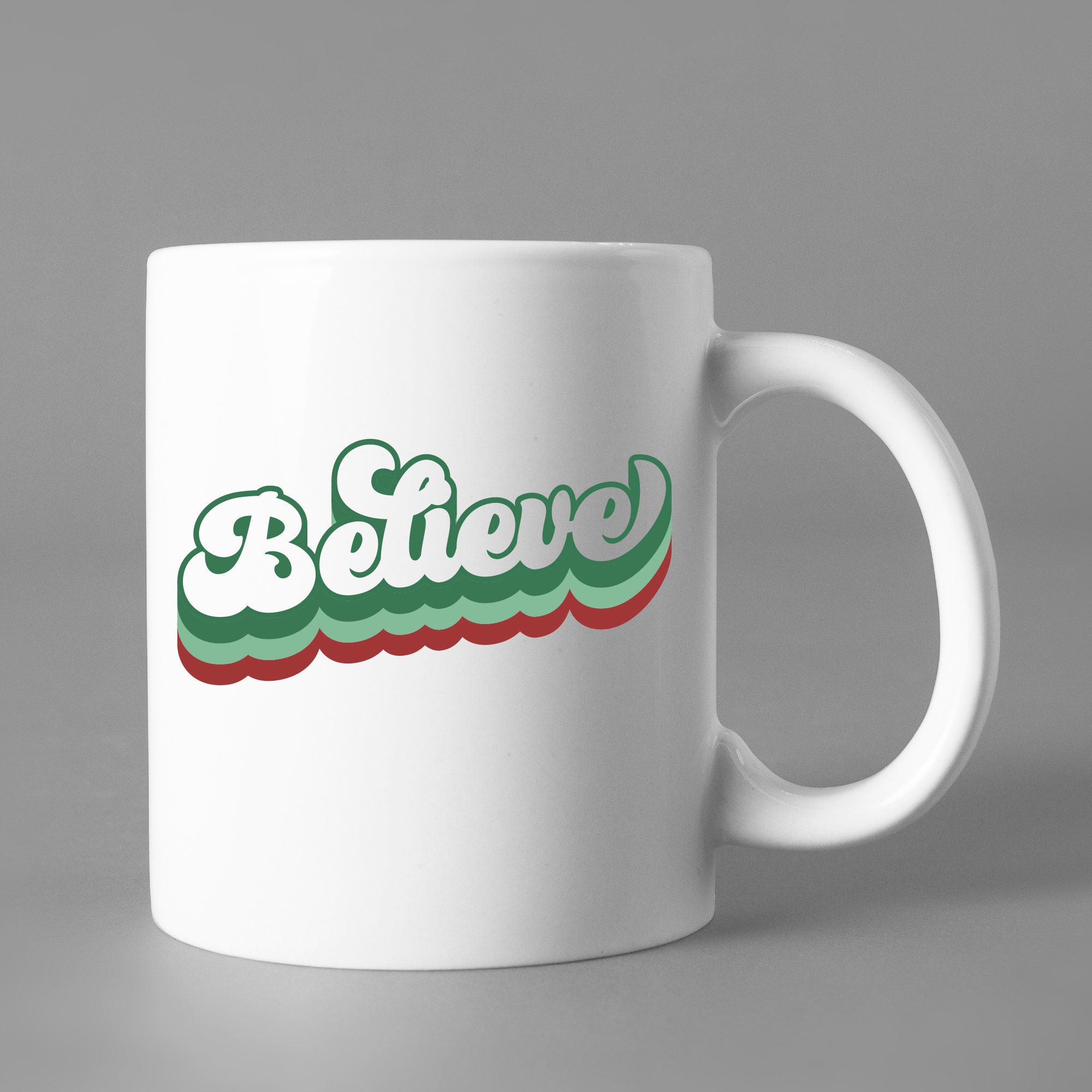 Believe SVG Christmas SVG Retro Christmas SVG Retro Font | Etsy