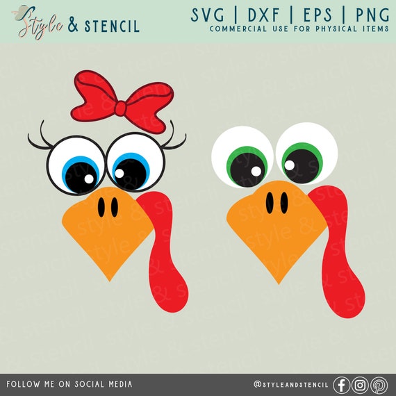 Cara de pavo SVG Turquía SVG Niño Turquía svg Niña | Etsy México