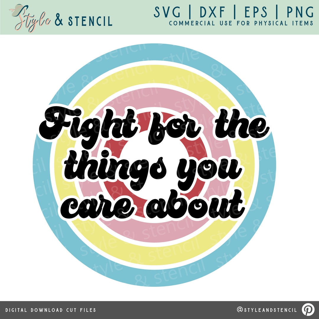RBG Quote SVG – Fight for What You Care About, Retro Font (digital ...