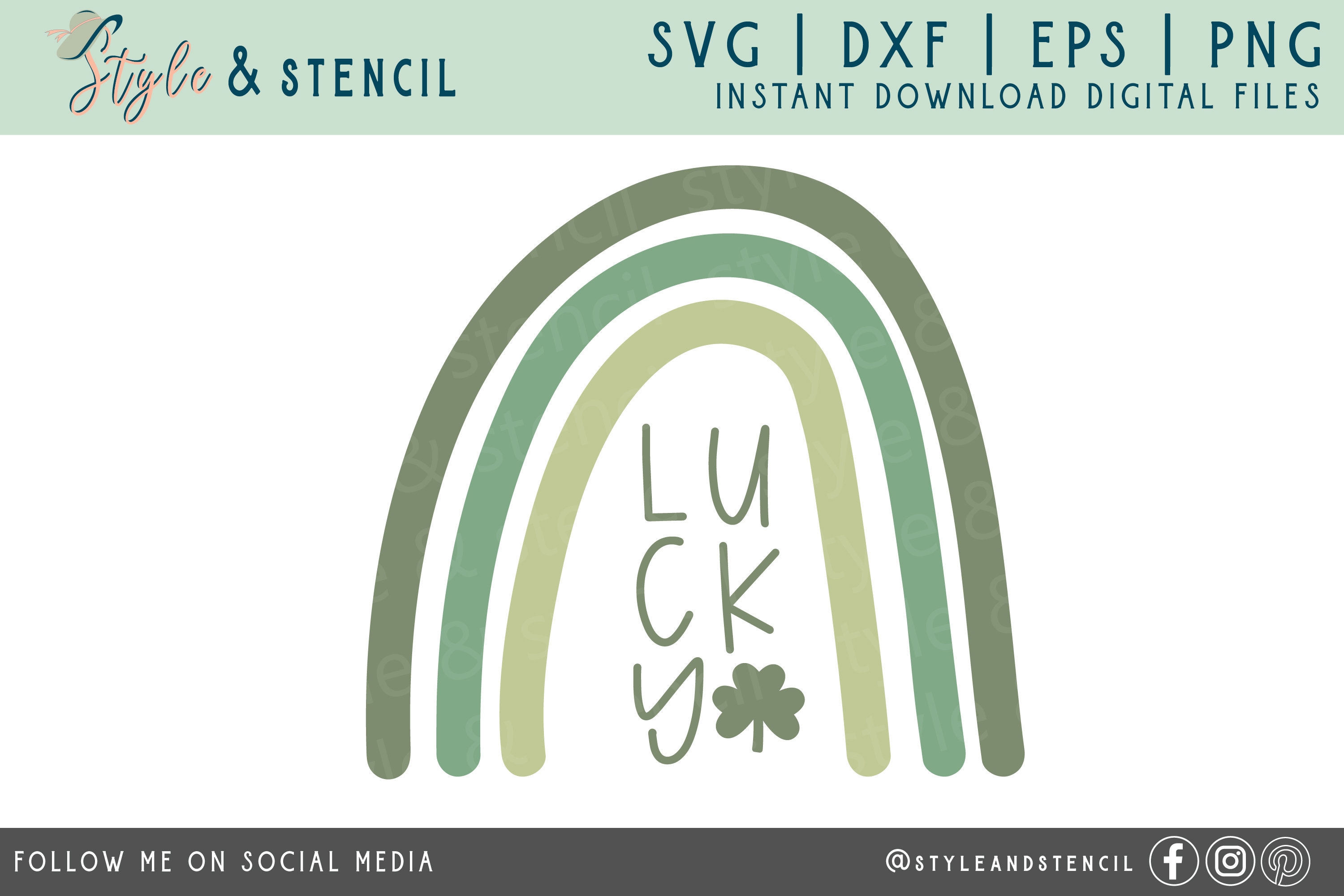 St Patricks Day SVG Lucky SVG St Patricks Day Rainbow SVG | Etsy