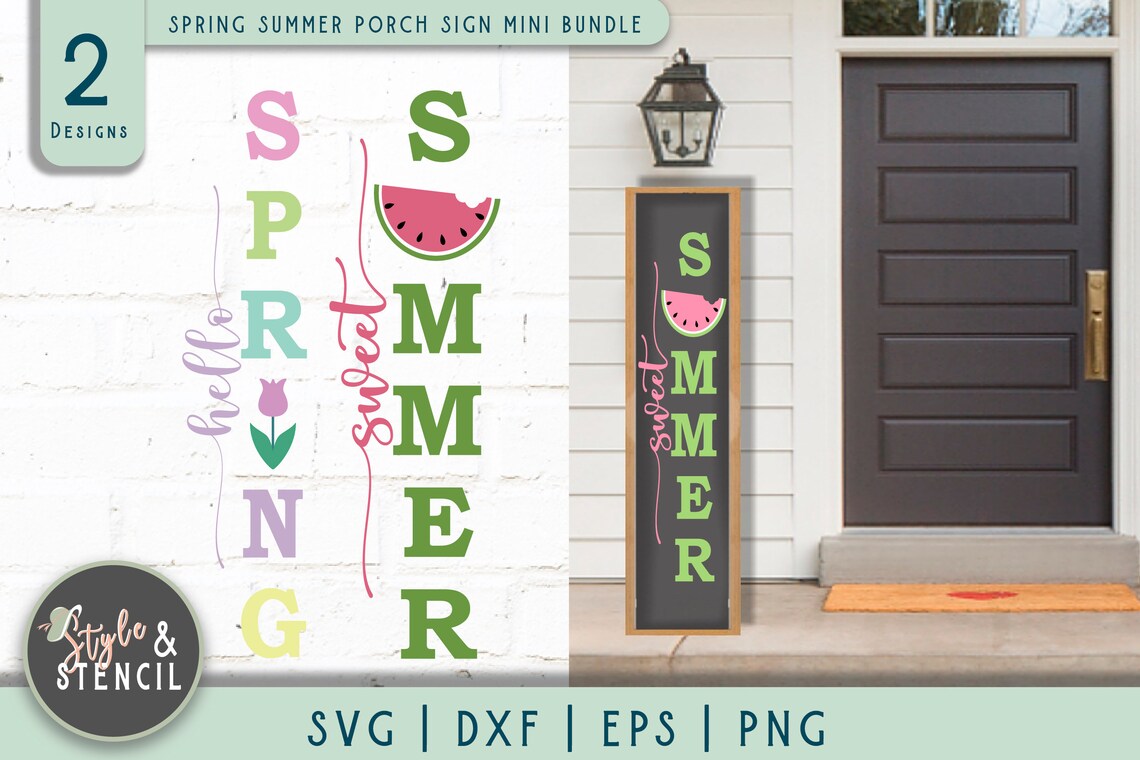 Spring Porch Sign SVG Summer Porch Sign SVG Hello Spring - Etsy