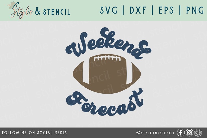 Weekend Forecast SVG Football SVG Game Day Football SVG | Etsy