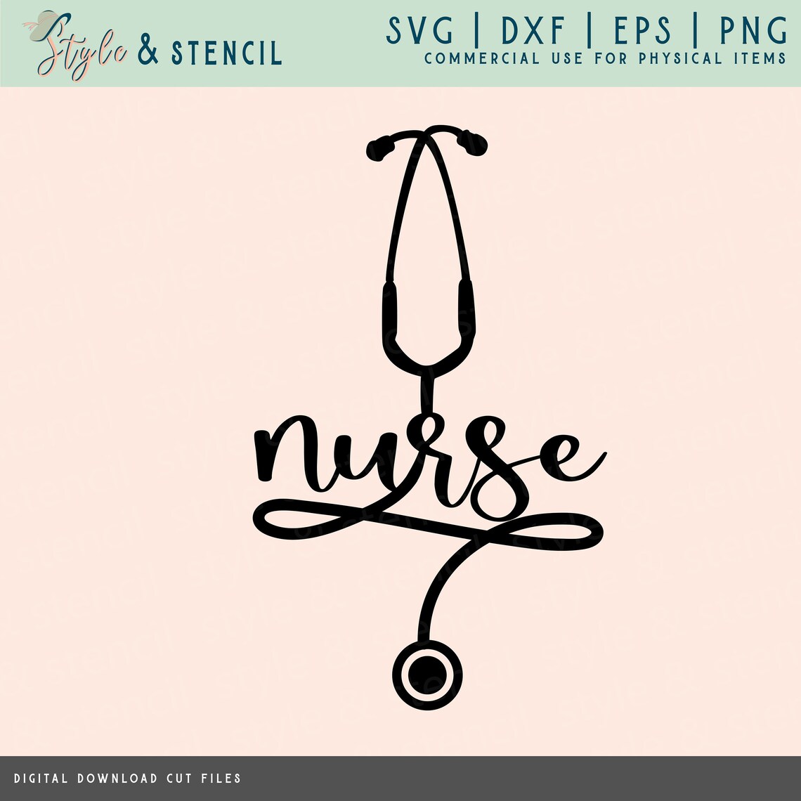 Nurse Stethoscope SVG Nurse SVG Stethoscope SVG - Etsy