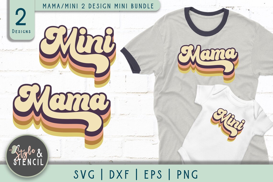 Mama Mini SVG Mama SVG Mama and Me Retro Mama SVG Mama - Etsy