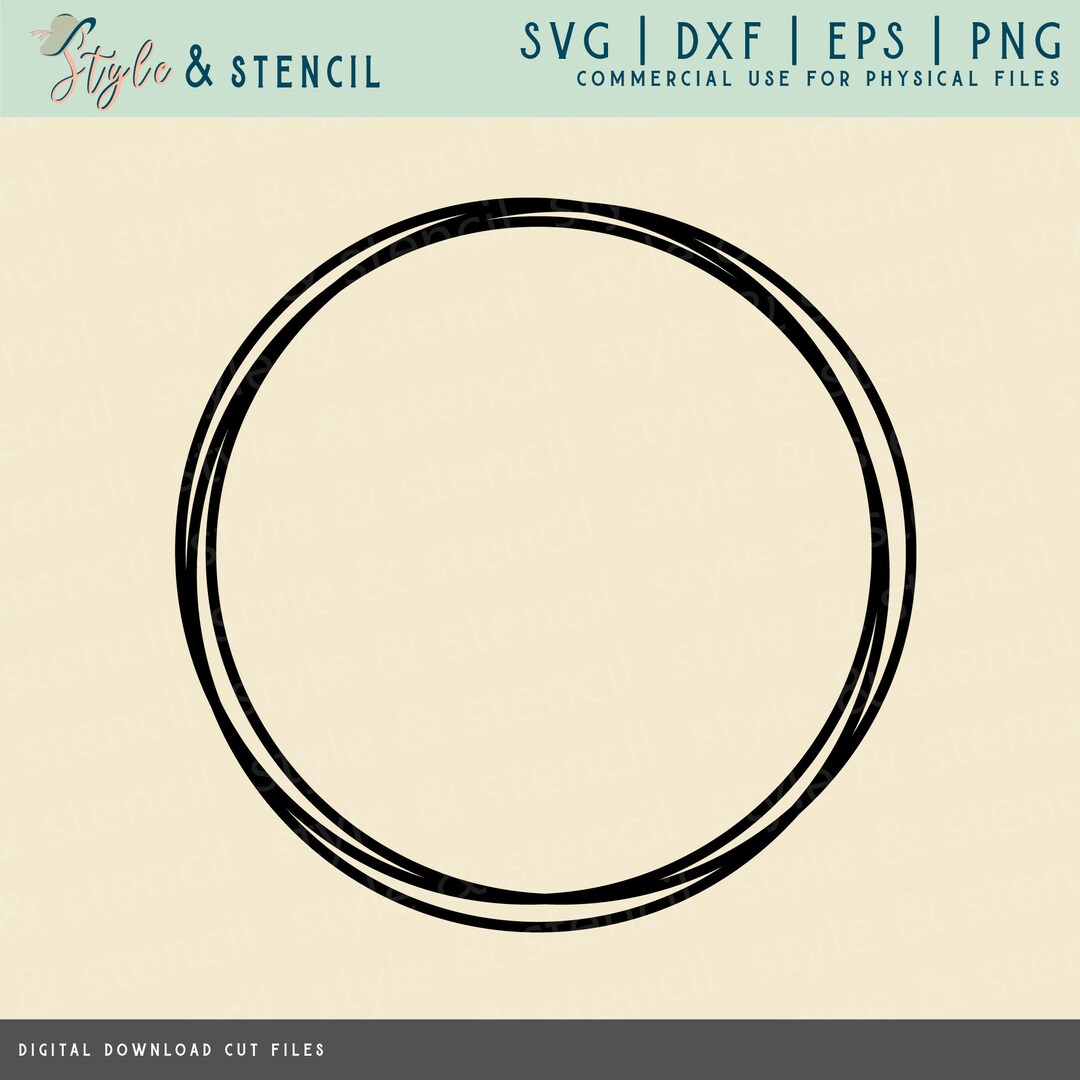 Circle Frame SVG - Wire Circle Frame SVG - Monogram Circle SVG - Wire ...