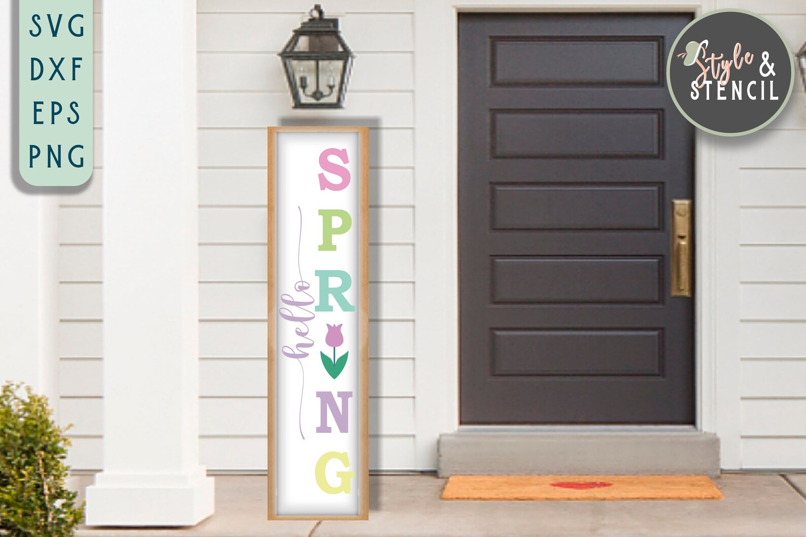 Spring Porch Sign SVG Summer Porch Sign SVG Hello Spring - Etsy