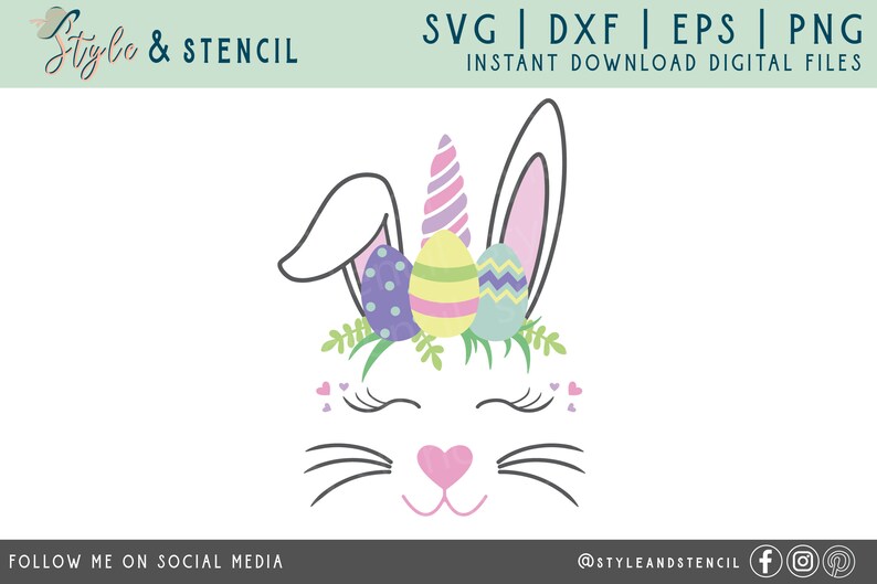 Bunny Unicorn SVG Bunny Unicorn Easter Unicorn Svg - Etsy
